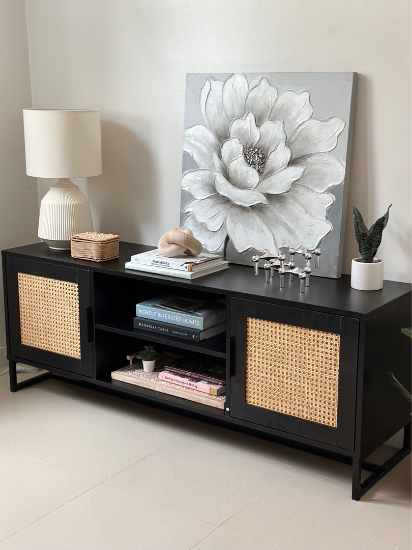 Black Solihiya Tv Console, Furniture & Home Living, Furniture, TV ...