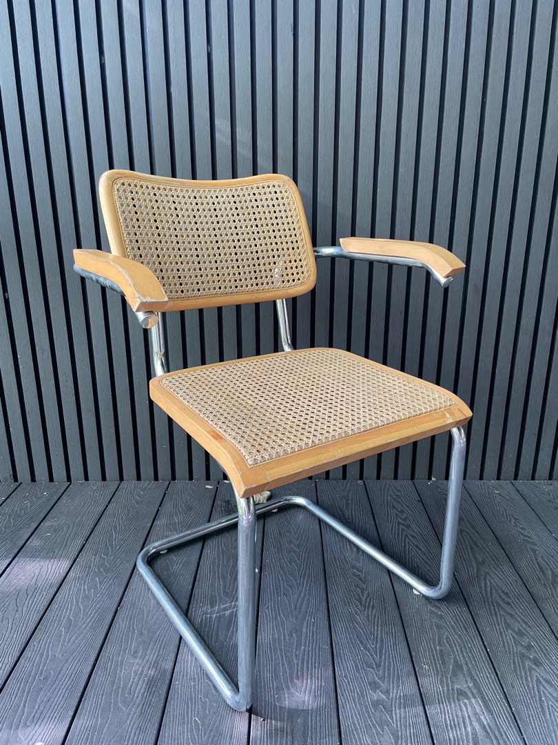 Cantilever Chair Solihiya Cane with armrest, Furniture & Home Living ...