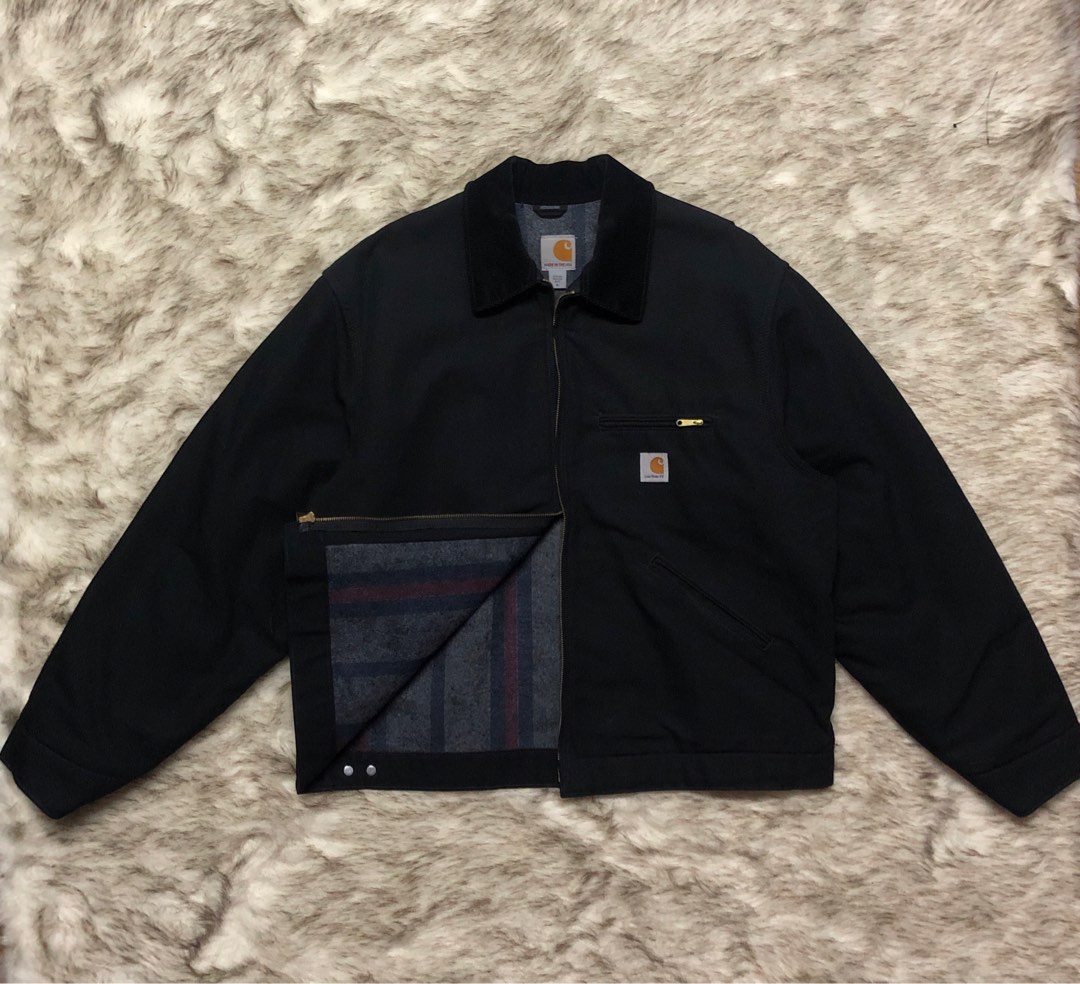 Carhartt Detroit Jacket j001-blk Made in USA, Men's Fashion, Coats ...