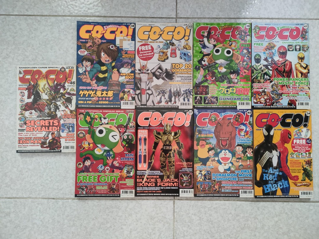 Assorted Comic Magazines (Coco, Pikachu, Bey Blade, Crush Gear, Doraemon, Crayon Shin Chan, I ...