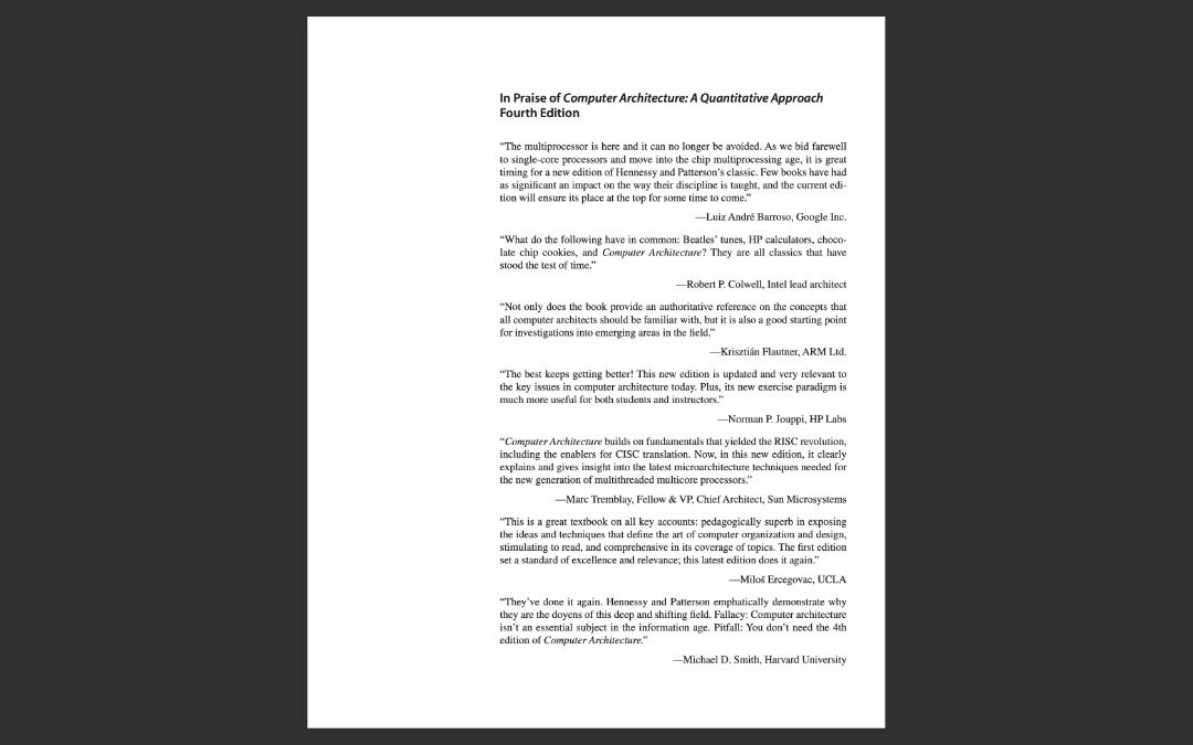 Computer Architecture: A Quantitative Approach, 4th Edition 4th Edition ...