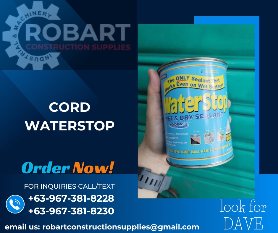 CORD WATERSTOP, Commercial & Industrial, Construction Tools & Equipment ...