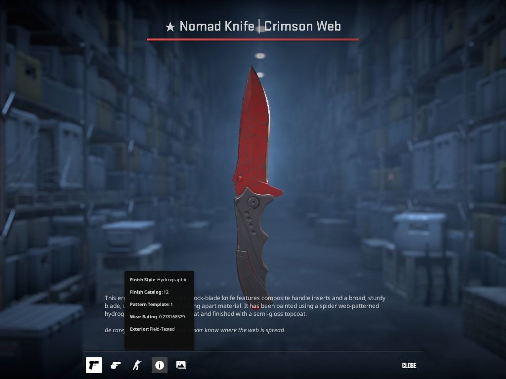 CS2 CSGO Nomad knife Crimson web Field Tested, Video Gaming, Gaming ...