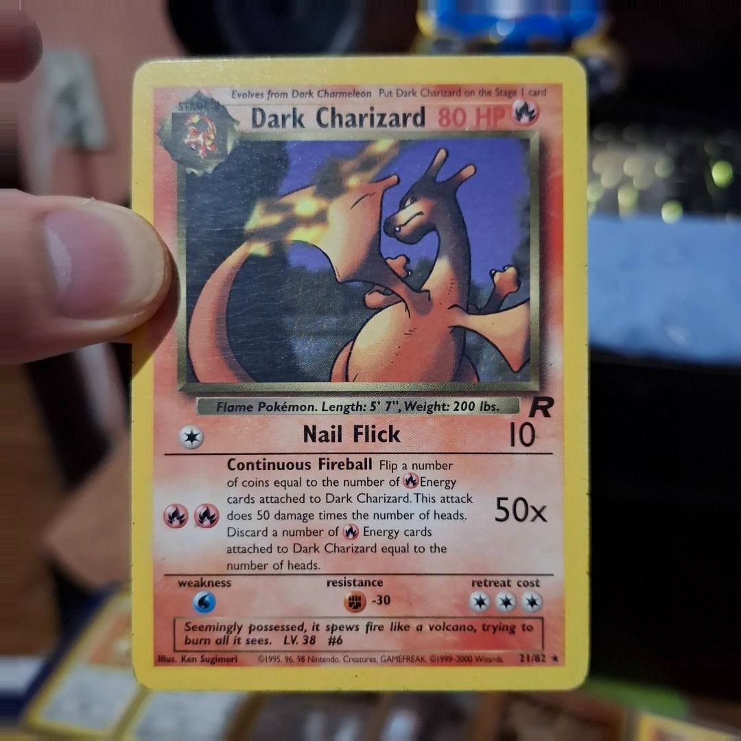 Dark Charizard Pokemon Card, Hobbies & Toys, Toys & Games on Carousell