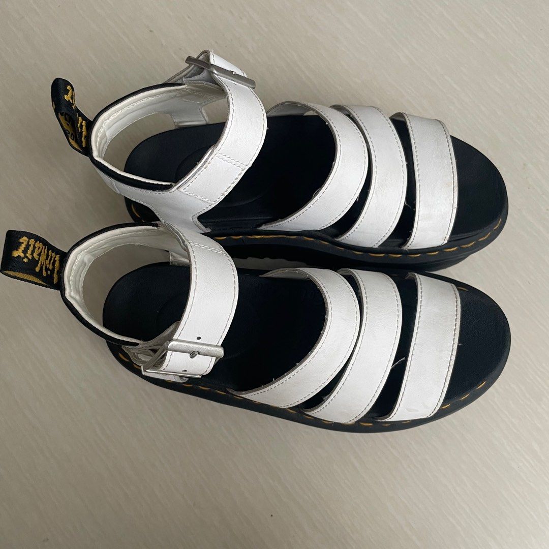 Dr. Martens Blaire Quad White Woman (Sandal Docmart), Fesyen Wanita ...