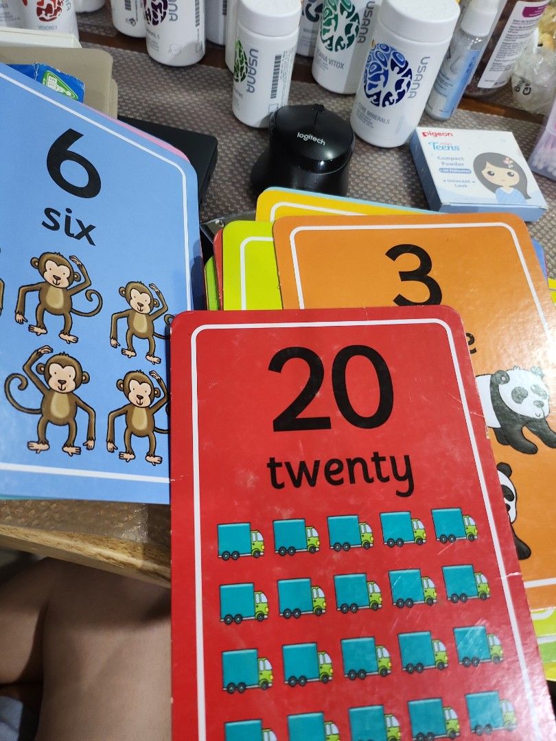 ELC jumbo number cards, Toys & Collectibles, Permainan Papan & Kartu di ...