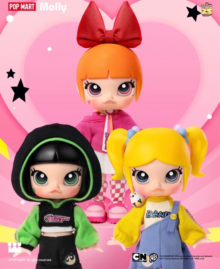 EXCLUSIVE MOLLY POWERPUFF GIRLS SERIES 13 CM ACTION POPMART / FULL SET / ABLE TO CHOOSE DESIGN ...