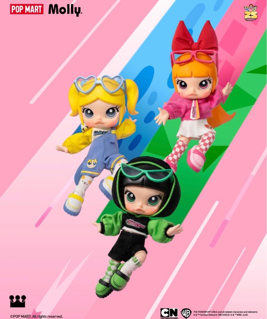 EXCLUSIVE MOLLY POWERPUFF GIRLS SERIES 13 CM ACTION POPMART / FULL SET ...