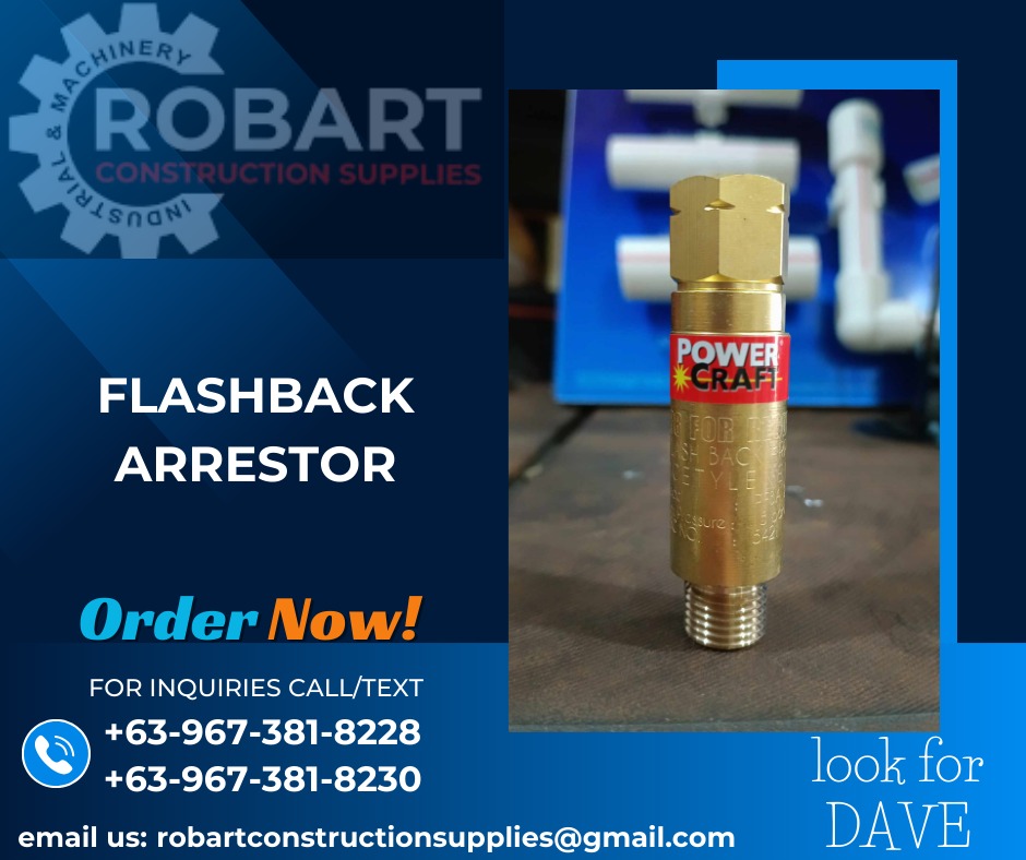FLASHBACK ARRESTOR, Commercial & Industrial, Construction Tools ...