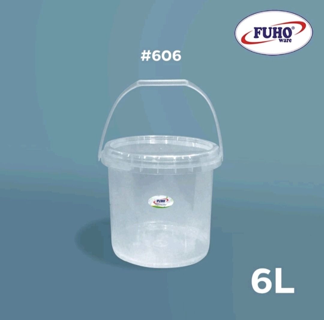 FUHO Bucket with Seal 6L, #606. 1pc Plastic Container Pail Canister ...