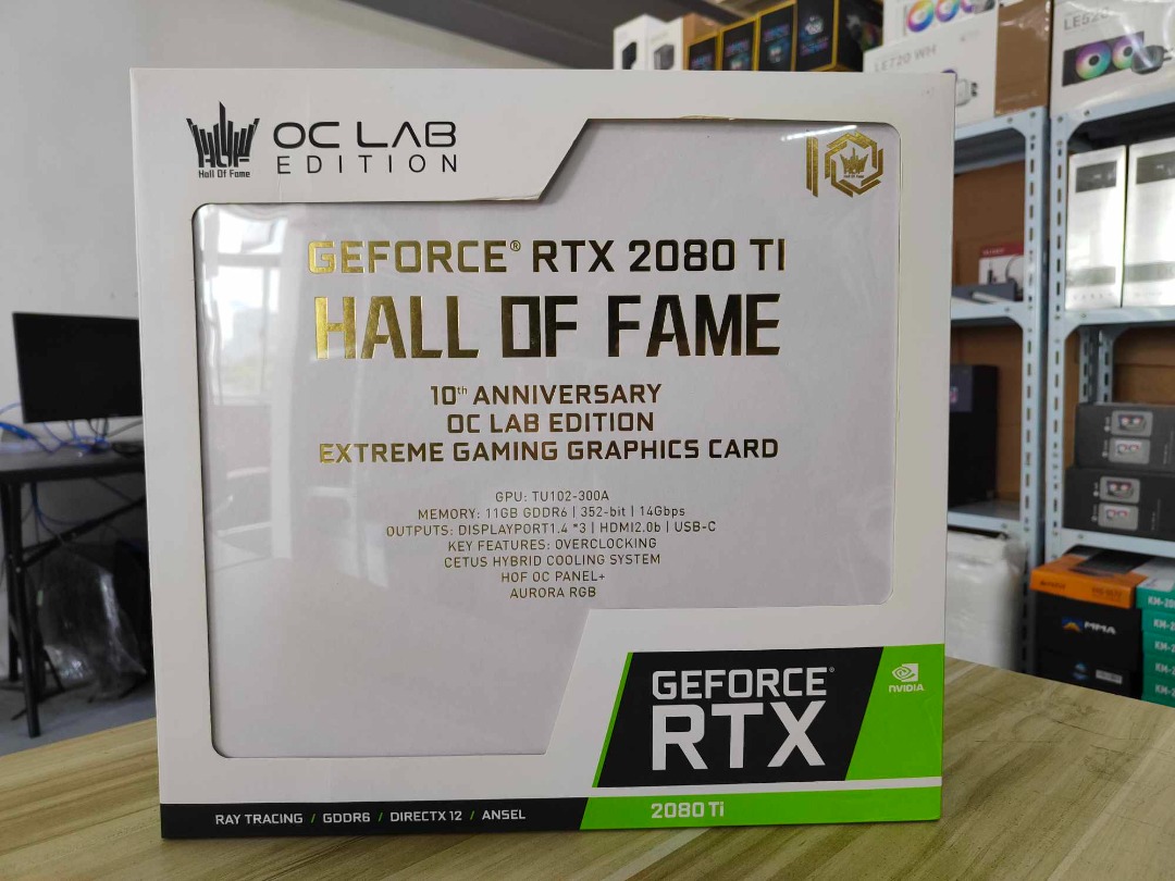 GALAX RTX 2080 Ti HOF (HALL OF FAME) 10TH ANNIVERSARY WHITE EDITION OC ...