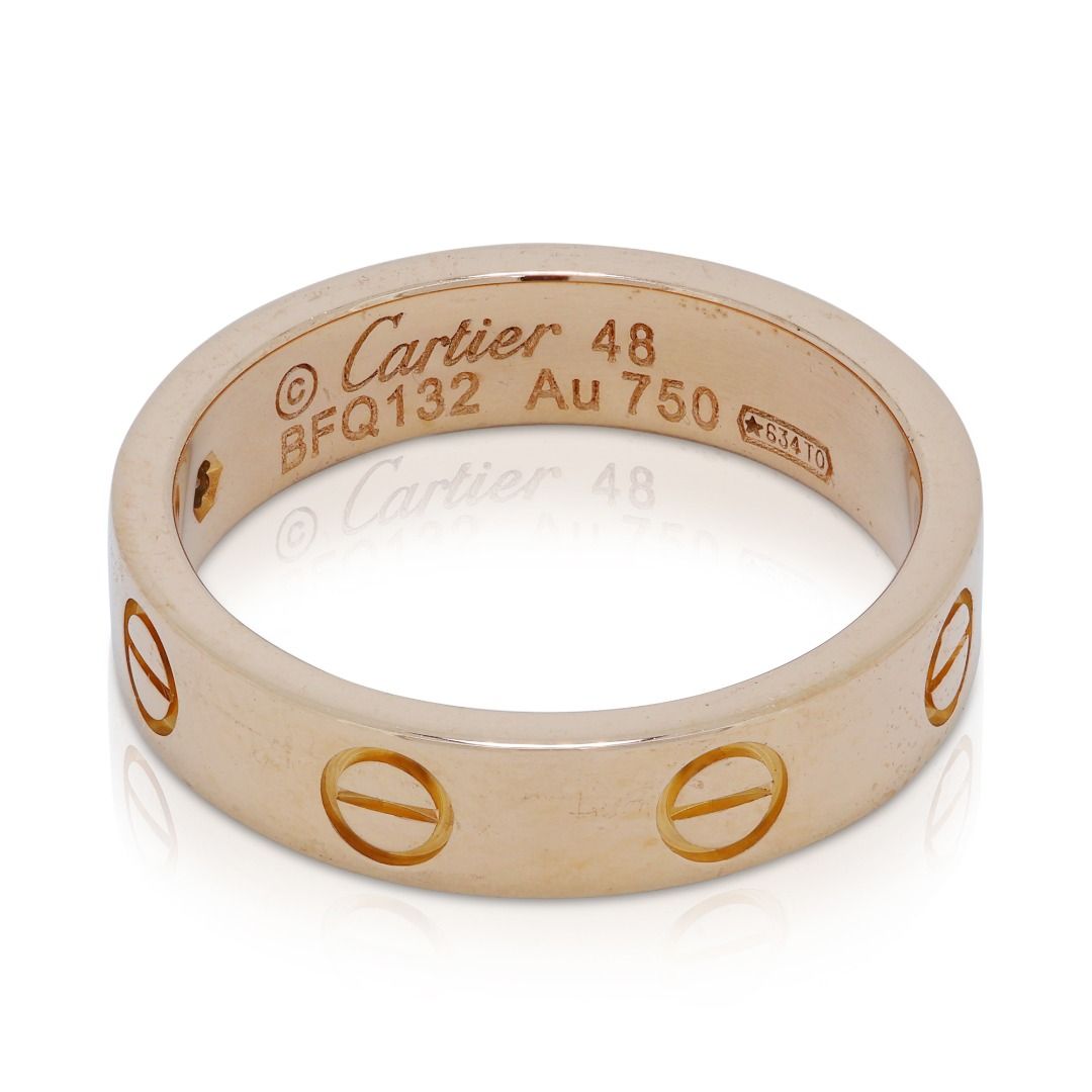 Gorgeous 0.02ct Diamond Cartier Band Ring in 18K Rose Gold - C-SR-RG ...