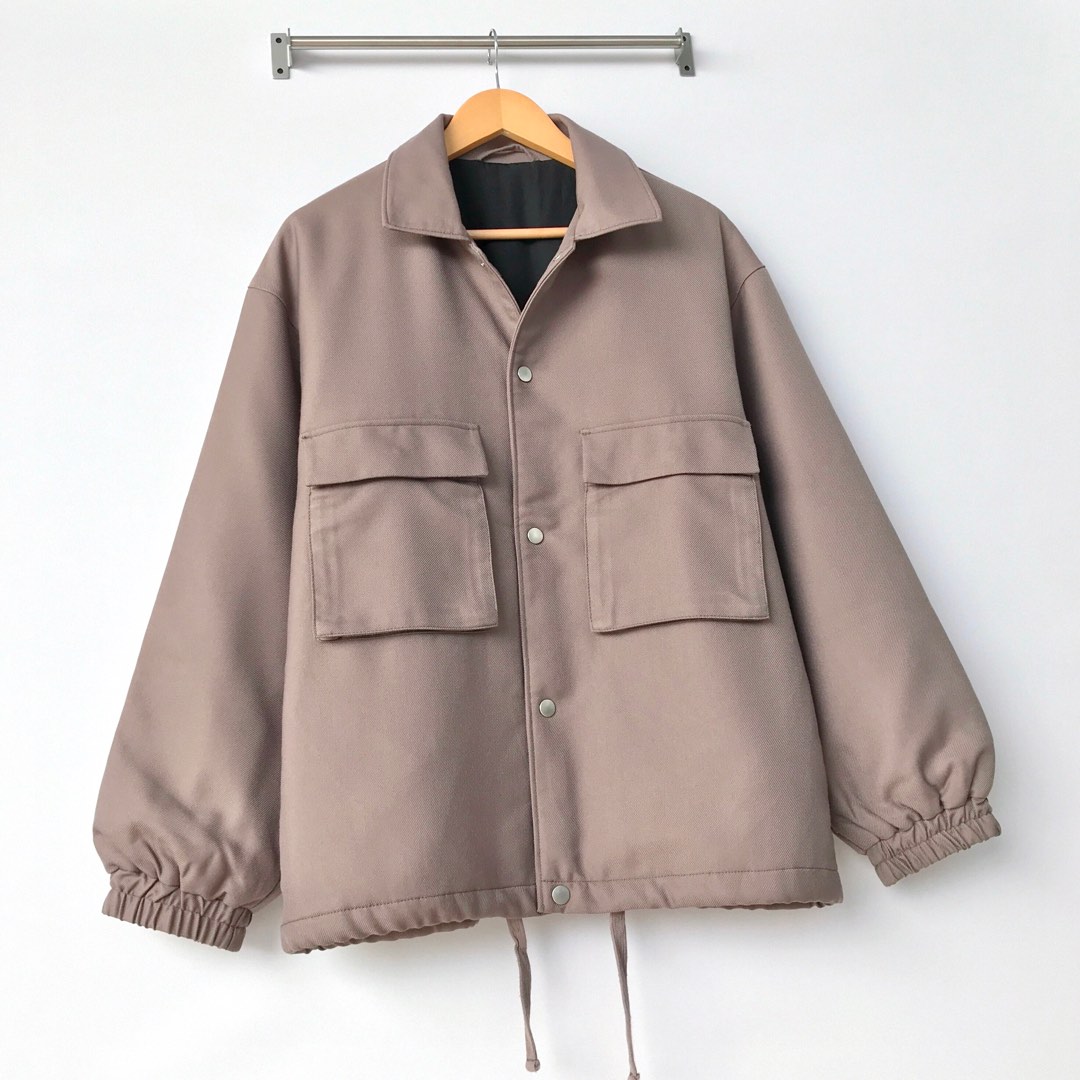 L/XL Jaket GU by UNIQLO Original Utility Work Jacket Military Cargo ...