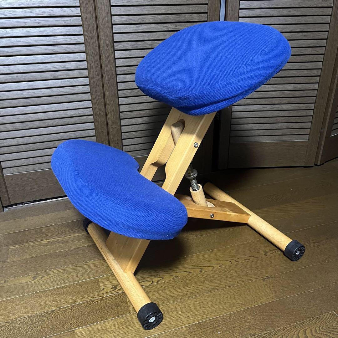Kursi Keseimbangan Miyatake Seisakusho Koreksi Postur Kayu Biru ...