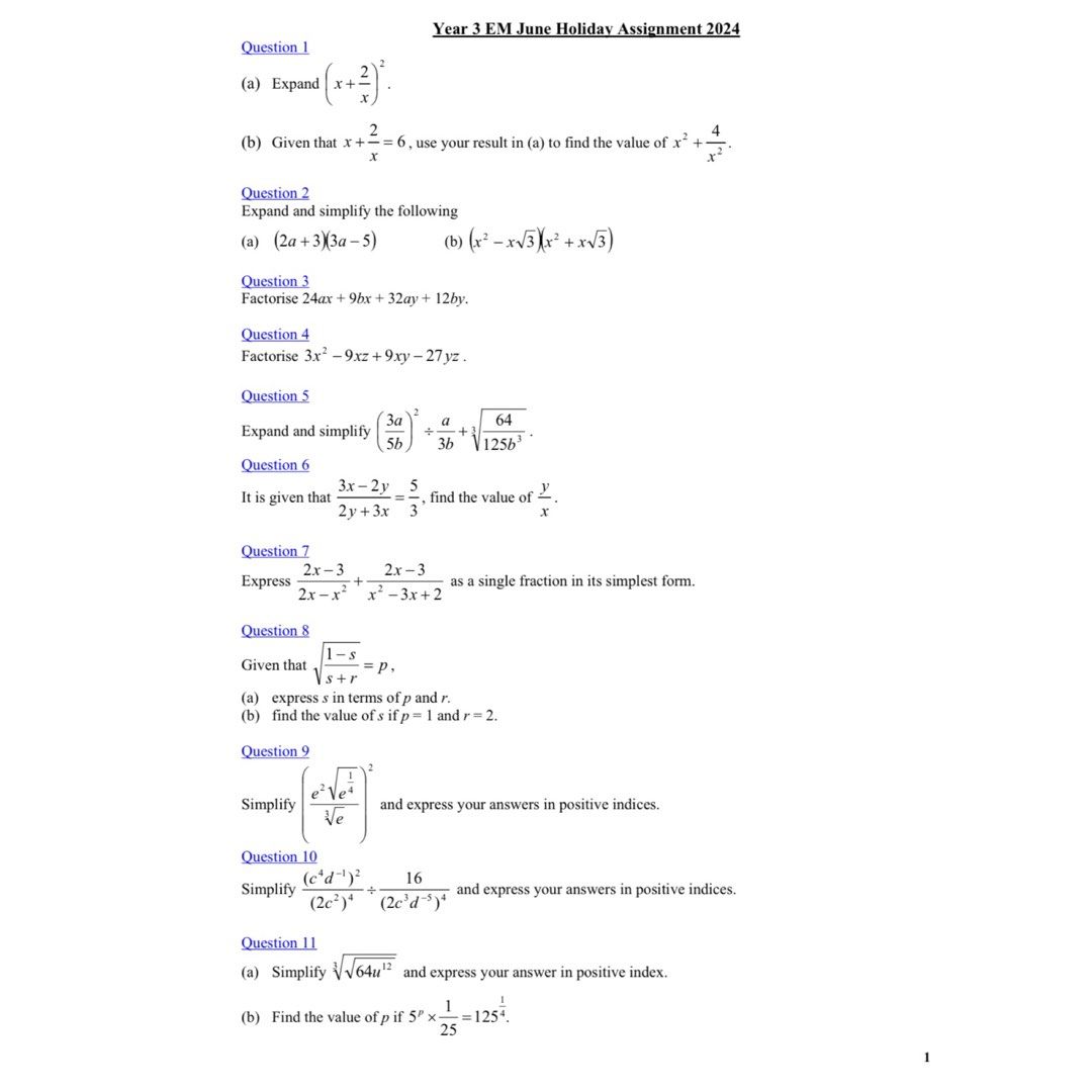 MATH | TOP RAFFLES STUDENT Sec 3 Sec 4 O Level Math (E Math/A Math ...