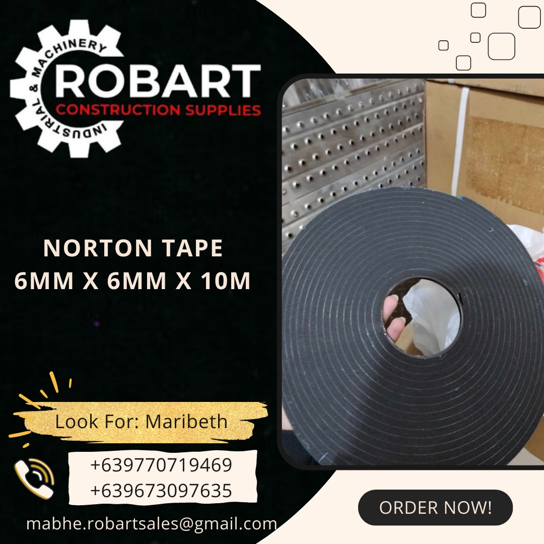 Norton tape 6mm x 6mm x 10m, Commercial & Industrial, Construction ...