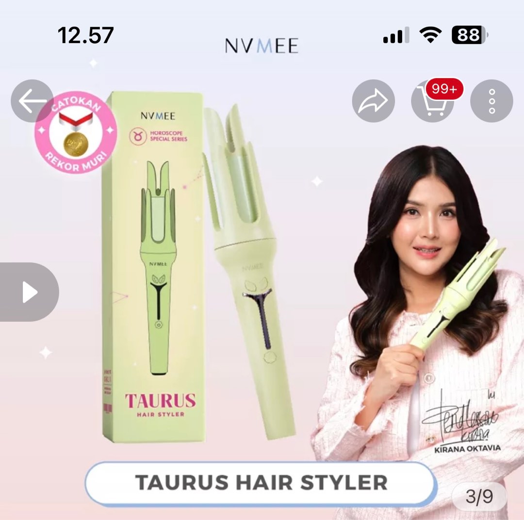 NVMEE Catokan Curly Taurus Hair Styles, Elektronik, Lainnya di Carousell