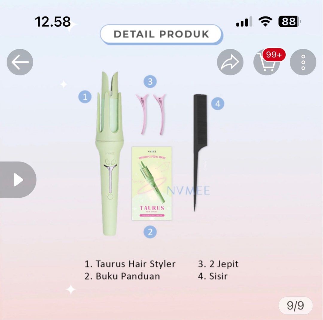 NVMEE Catokan Curly Taurus Hair Styles, Elektronik, Lainnya di Carousell