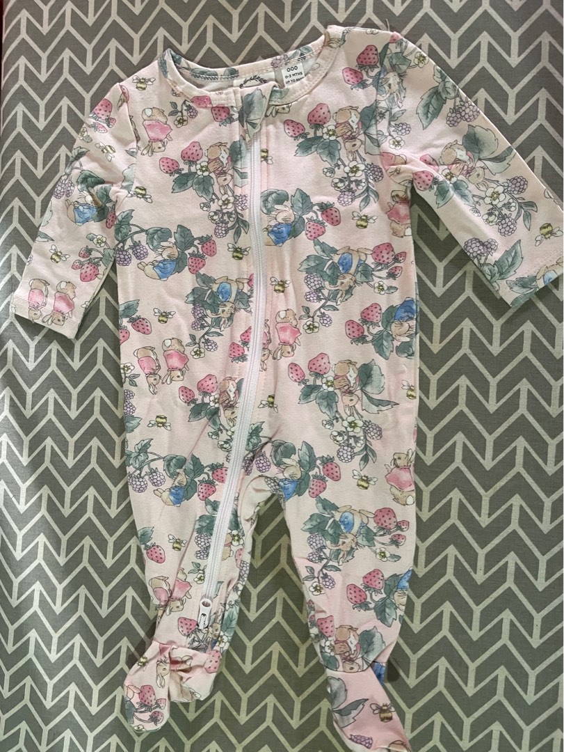 Peter Rabbit Sleepsuit for girl, Babies & Kids, Babies & Kids Fashion ...