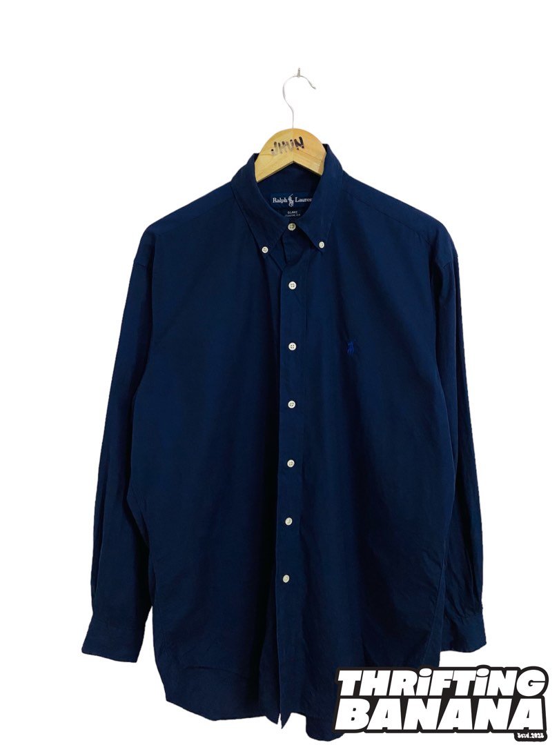 Polo by Ralph Lauren - Button Down Long Sleeve Polo - Midnight Blue ...