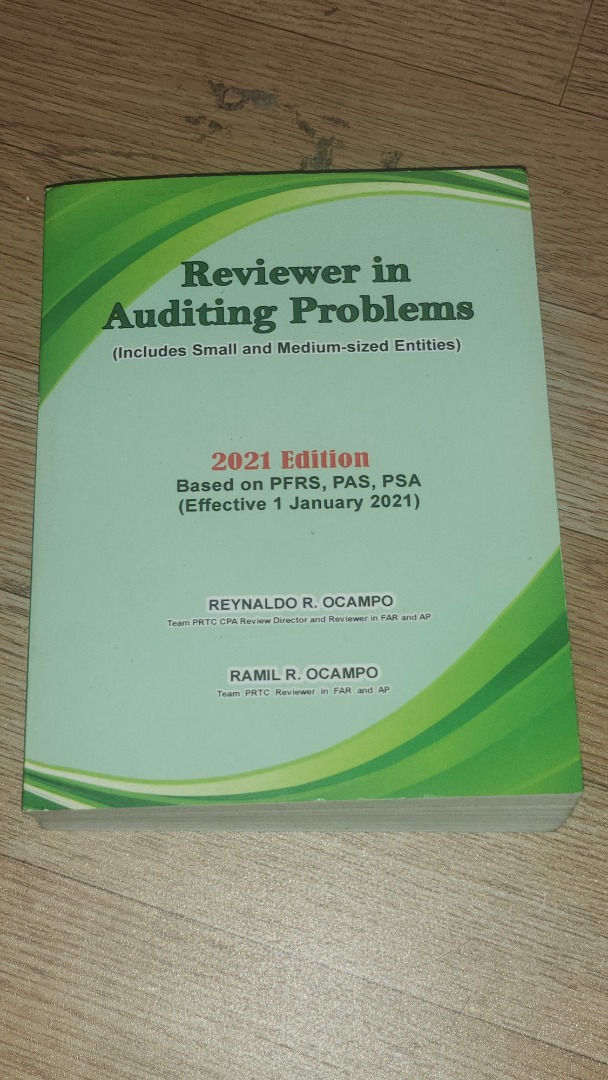 Reviewer in Auditing Problems by Ocampo (2021), Hobbies & Toys, Books ...