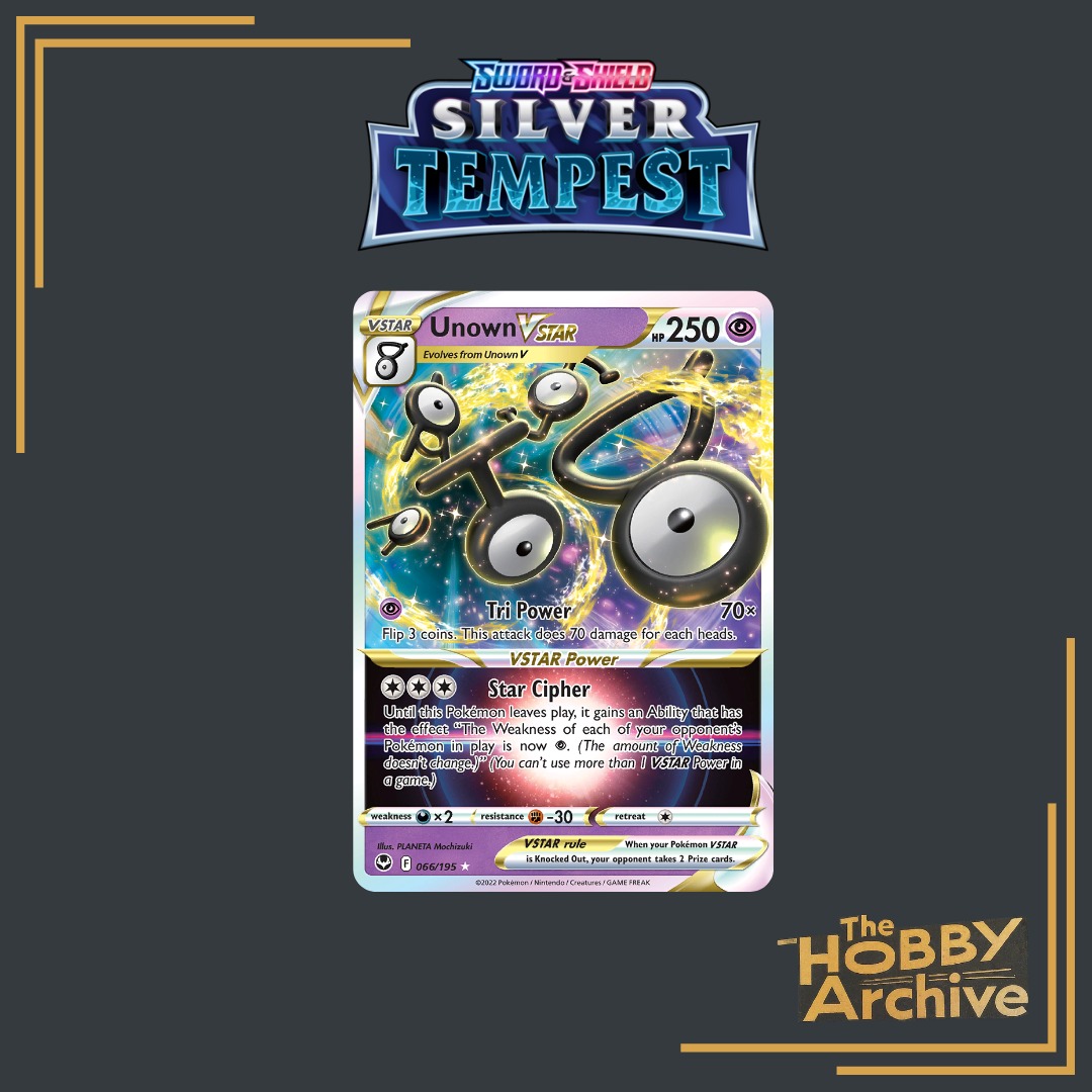 Silver Tempest: Unown Vstar, Hobbies & Toys, Toys & Games on Carousell