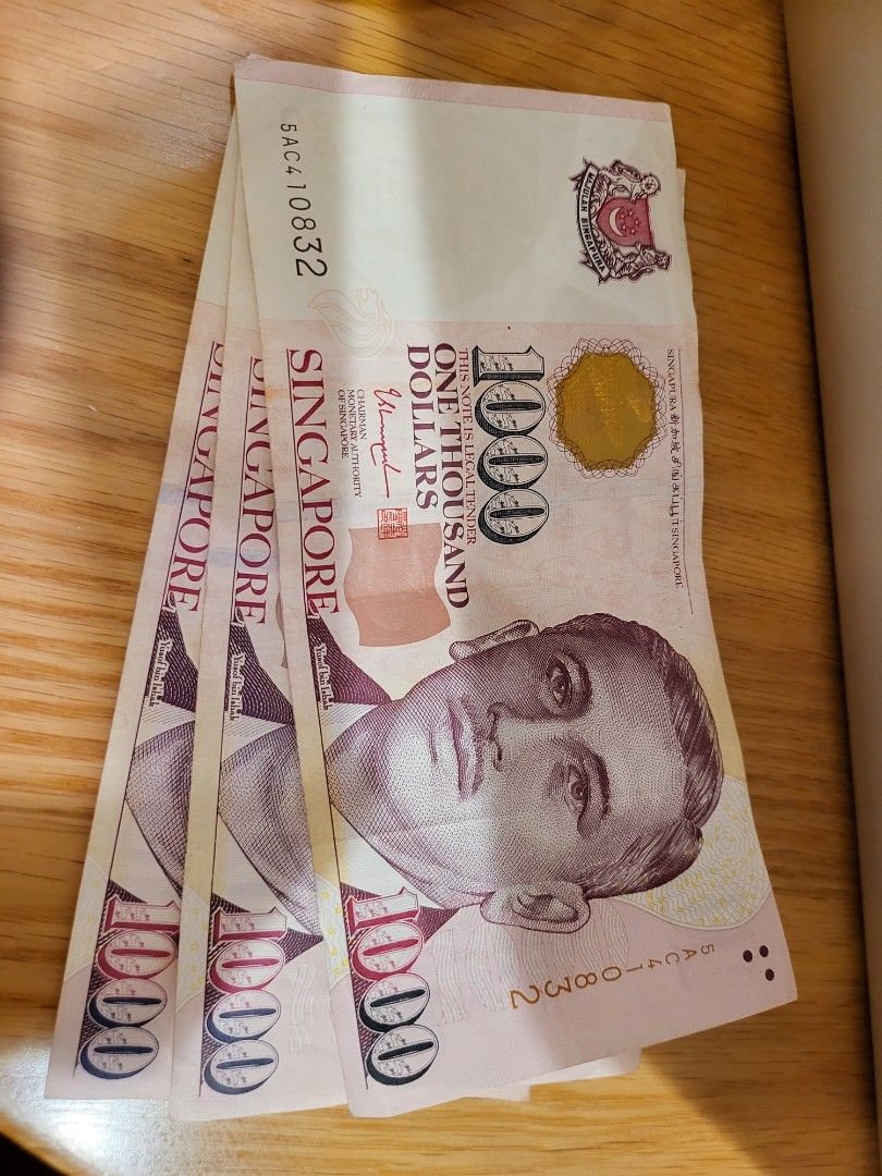 Singapore $1000 note, 1k note., Hobbies & Toys, Memorabilia ...