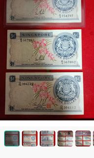 SGD Singapore 1 Orchid old vintage bank notes, Hobbies & Toys ...
