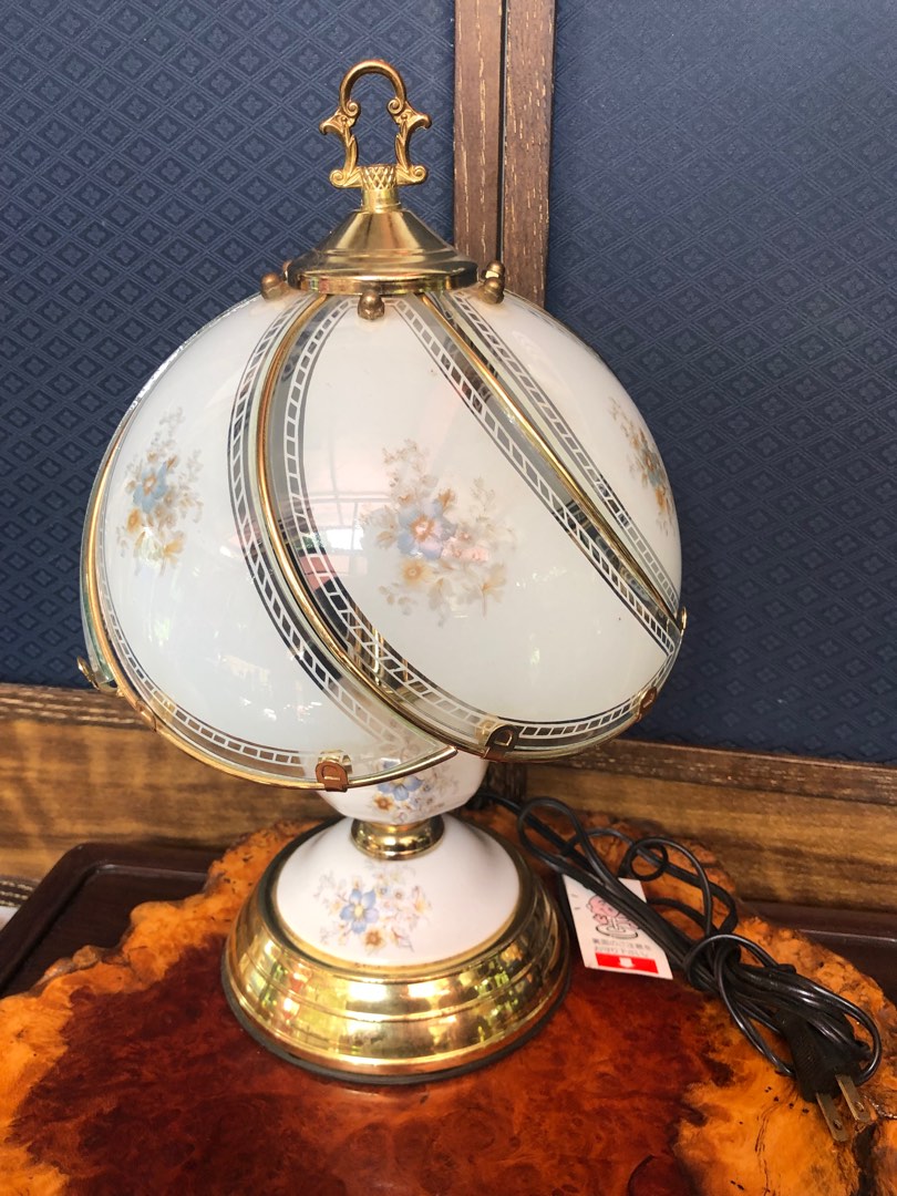 Vintage Glass Touchlamp 110Volts, Furniture & Home Living, Home Decor ...