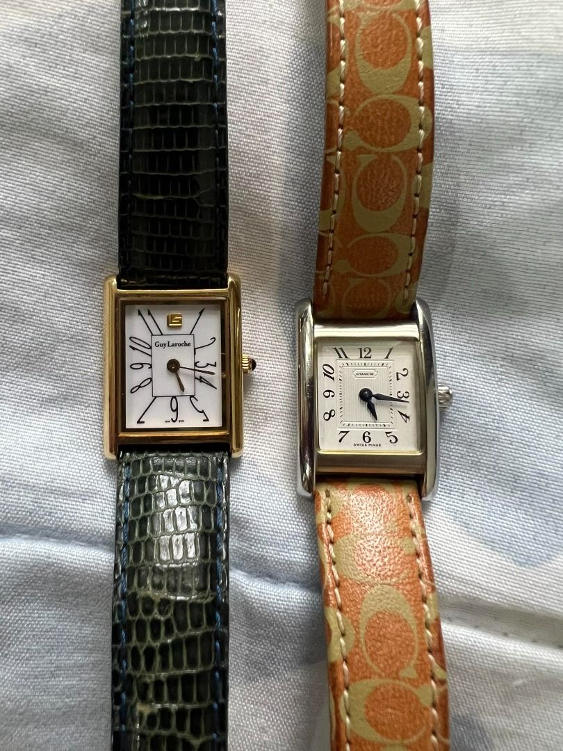 Vintage Guy Laroche Tank x Coach Tank, Luxury, Watches on Carousell
