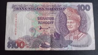 Lelong murah Rm100 lama old note sign zeti Malaysian banknote, Hobbies ...