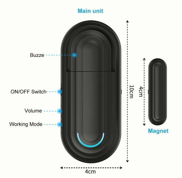 Wireless Door Window Anti-theft Alarm 120Db Door Sensor and Window ...