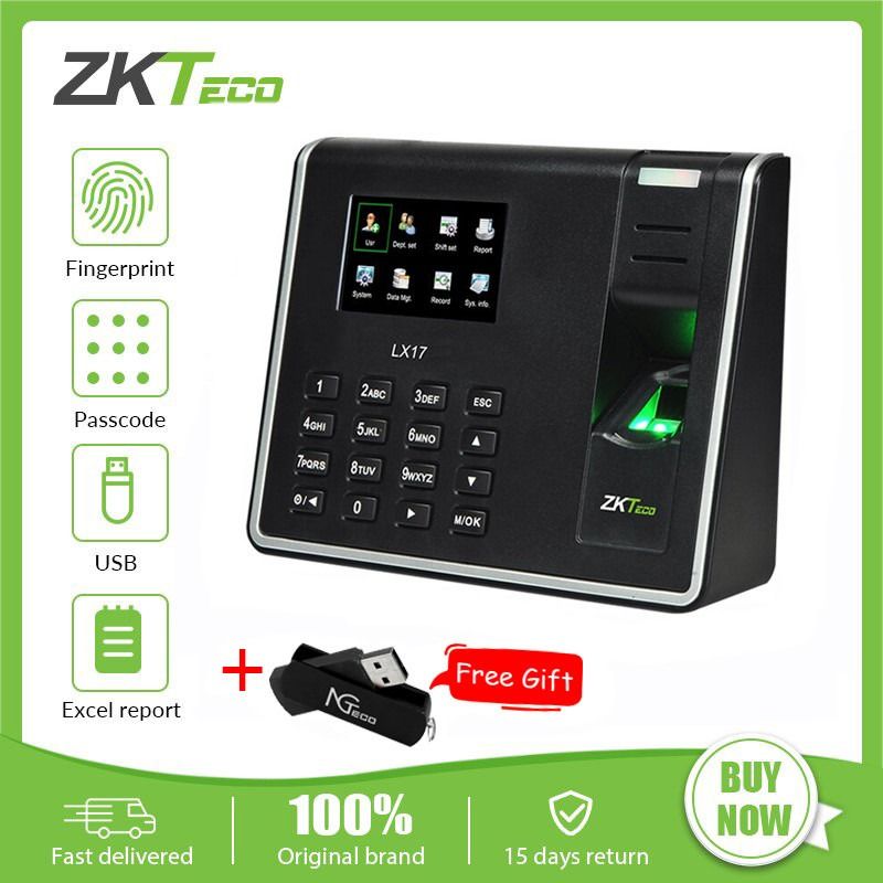 ZKTeco Biometrics Fingerprint Time Attendance Machine Household ...