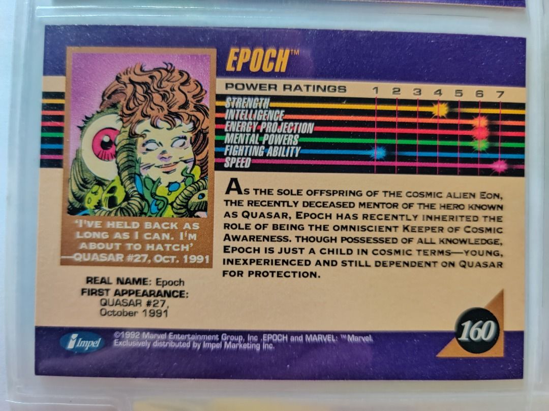 1992 Impel Marvel Universe Series 3 Epoch, Hobbies & Toys, Memorabilia ...