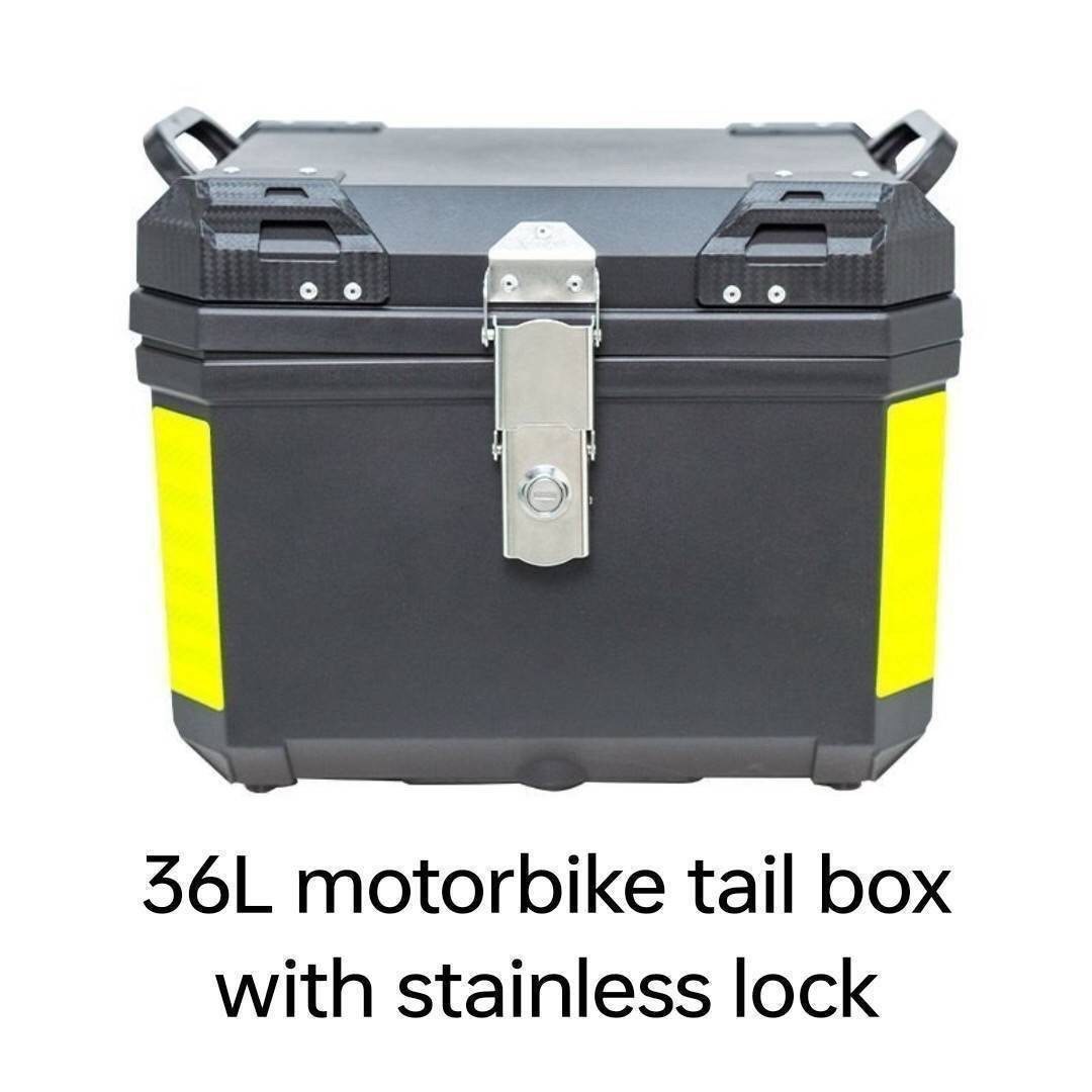36L Motorcycle Top Box, Waterproof Motorcycle Tail Box for Storage ...