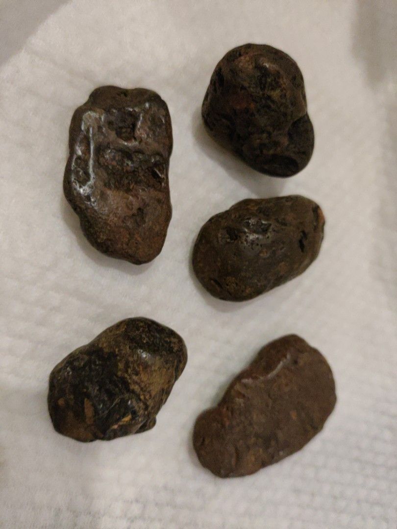 5 pieces Thunder Stone from West Malaysia Mountain / Asli Collection ...