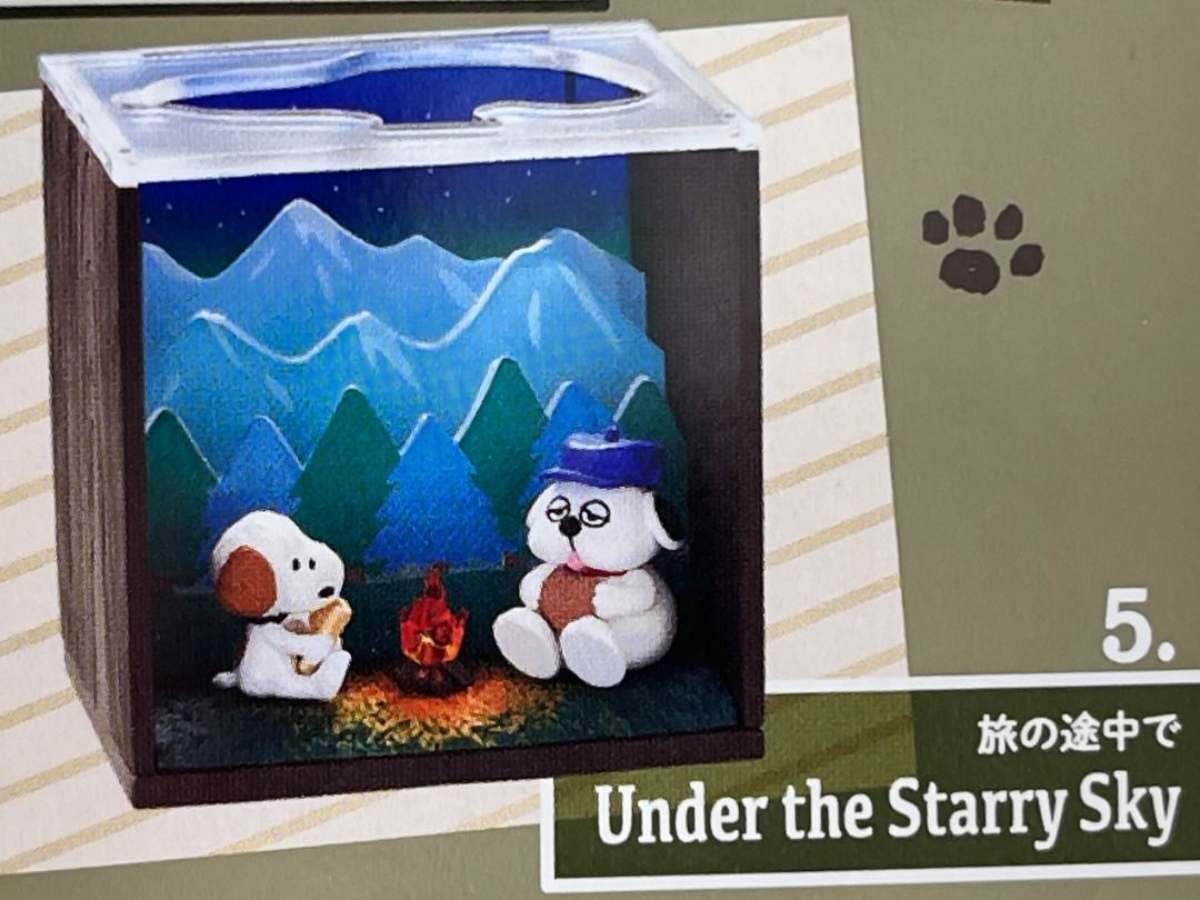 全新 日版 Re-ment Snoopy Scenery Box NO.5 Under the Starry Sky 花生漫畫 史努比 史諾比 ...