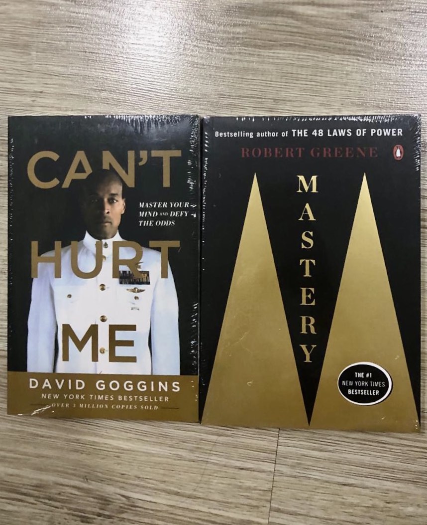 DAVID GOGGINS CANT HURT ME BOOK , MASTERY ROBERT GREENE, Hobbies & Toys ...