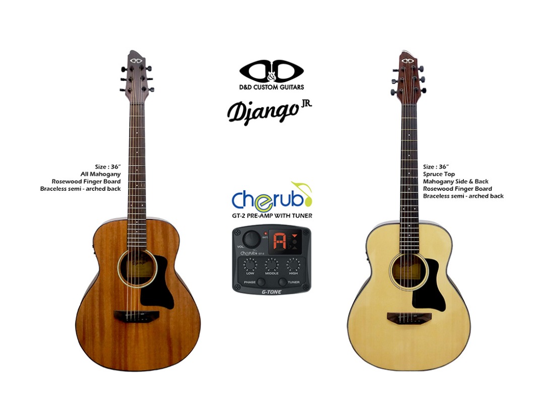 Acoustic Guitar , D&D Django Jr. | Variants: Bocote - KOA - Mahogany ...