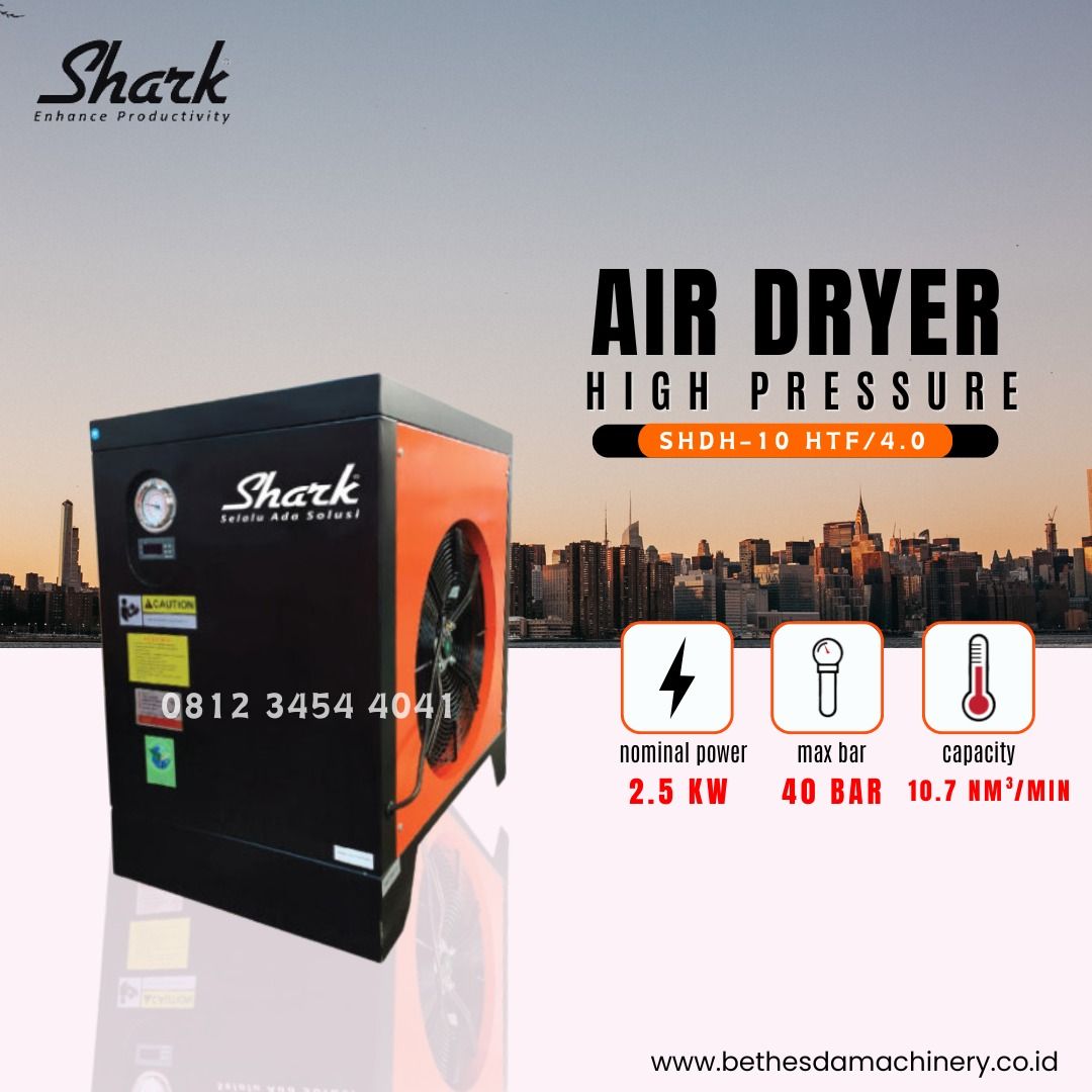Air Dryer High Pressure SHDH 10 / 40 Bar Shark 3 Phase, Motor di Carousell