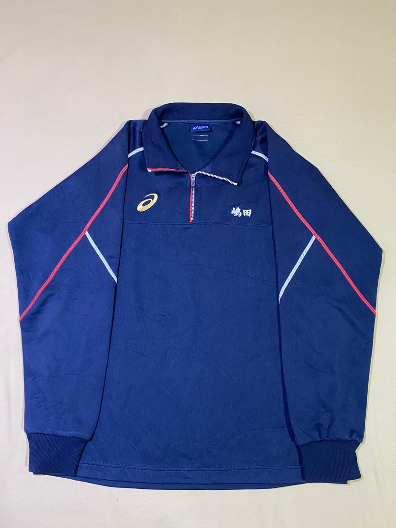 Asics Dark Blue Track Jacket, Men's Fashion, Coats, Jackets and ...