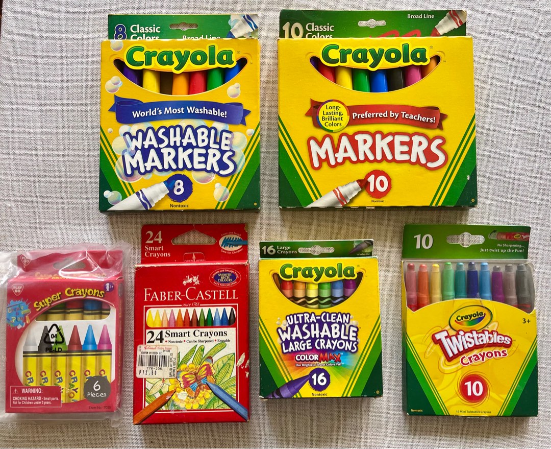 Asstd Crayola and other crayons, Hobbies & Toys, Stationary & Craft ...