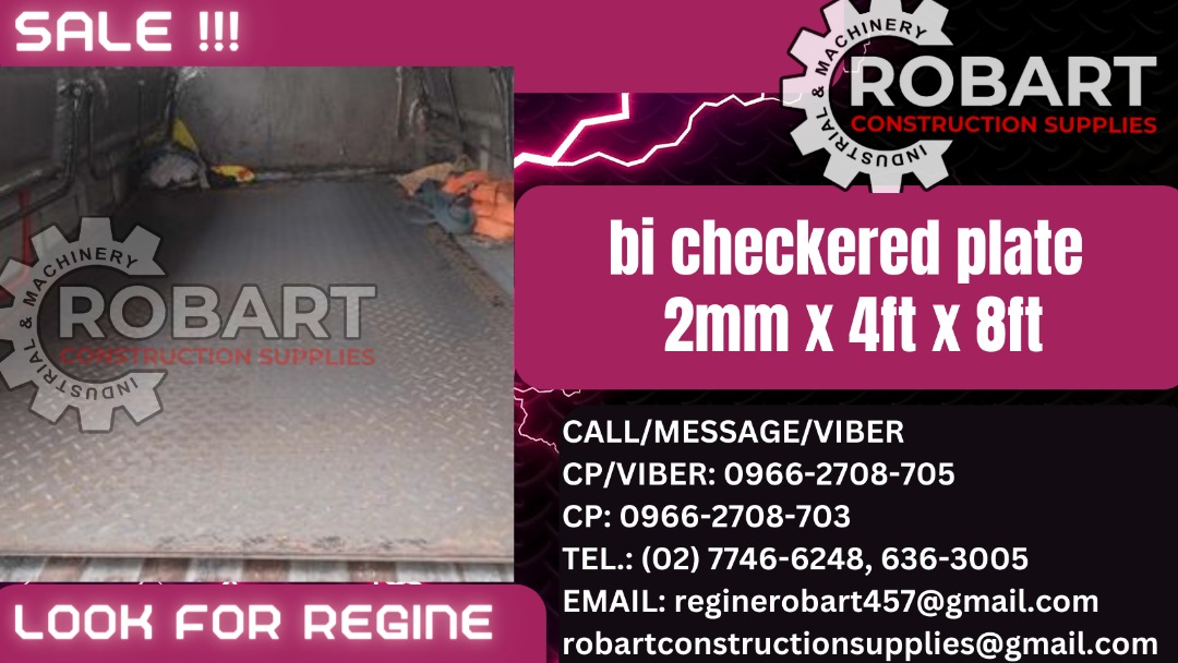 bi checkered plate 2mm x 4ft x 8ft, Commercial & Industrial ...