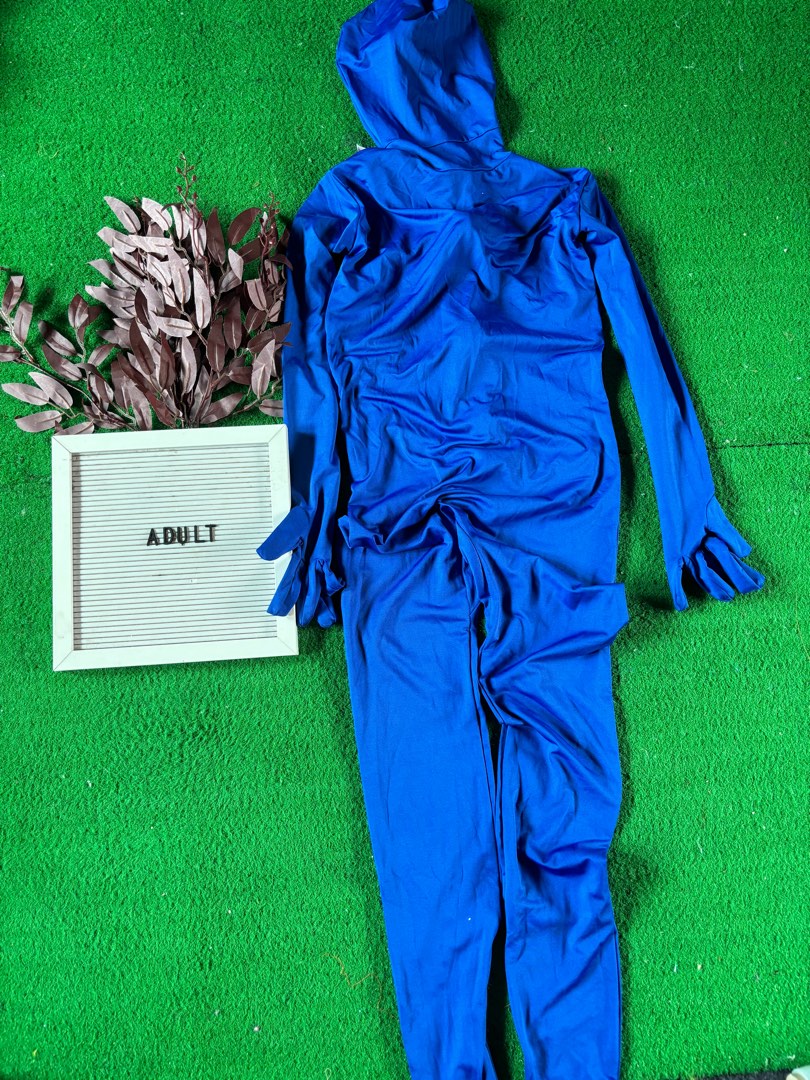 Blue morphsuit, Women's Fashion, Coats, Jackets and Outerwear on Carousell