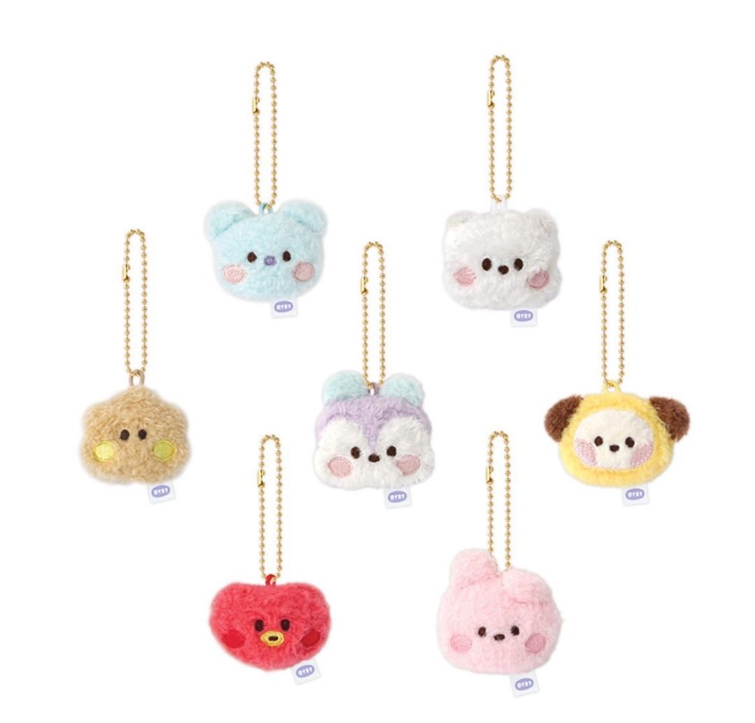 BT21 Minini Plush Keyring FACE ( bts rj shooky chimmy cooky ), Hobbies & Toys, Memorabilia ...