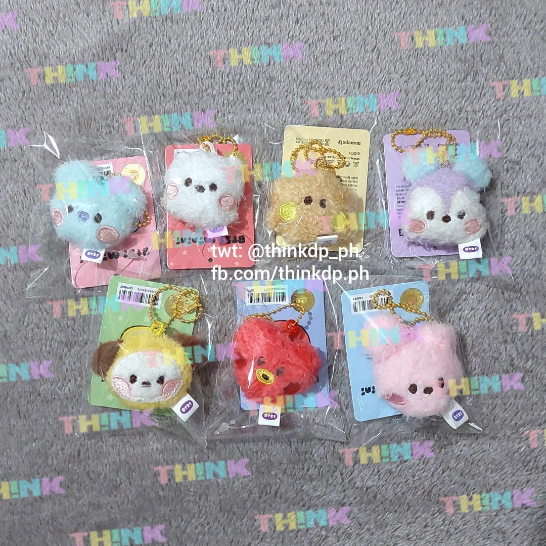 BT21 Minini Plush Keyring FACE ( bts rj shooky chimmy cooky ), Hobbies & Toys, Memorabilia ...