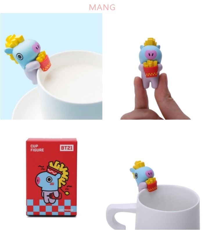 [m18 BTS MERCH] BT21 x LINE Friends Character Cup Figures (Chimmy, Mang, Koya), Hobbies & Toys ...