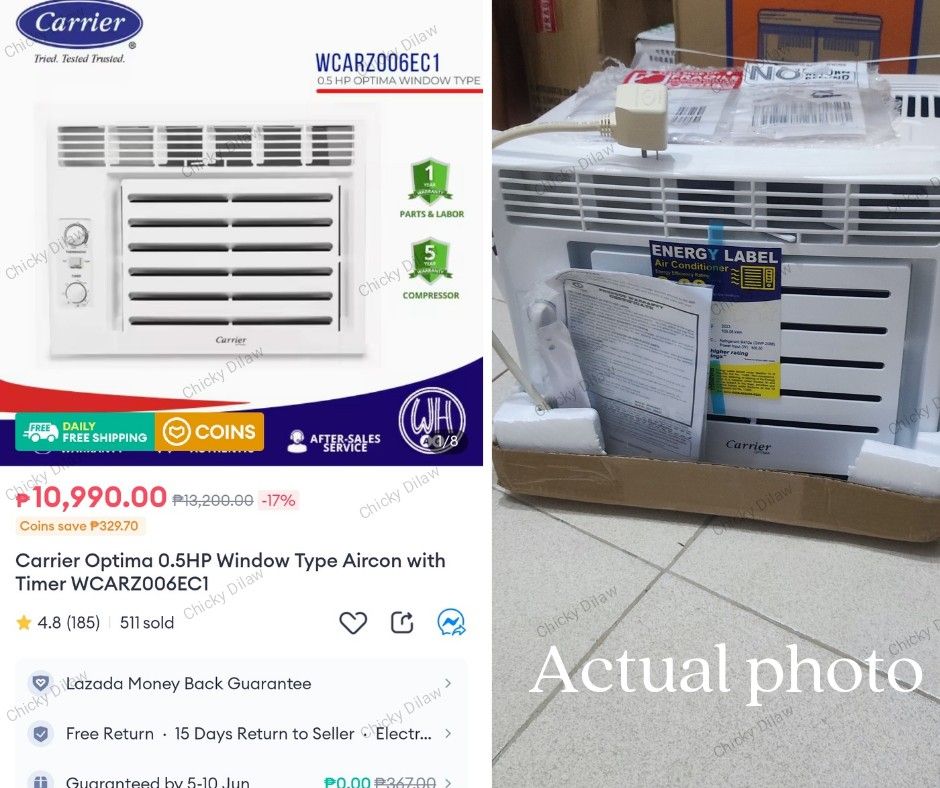 Carrier Window Type Aircon, TV & Home Appliances, Air Conditioning and ...