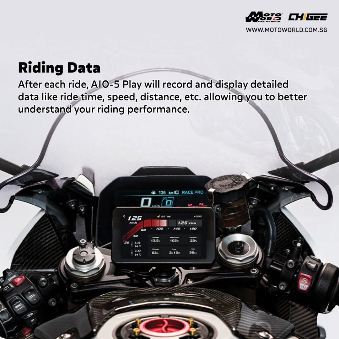 Chigee AIO-5 Play Smart Riding Display (Plug and play version) CarPlay ...