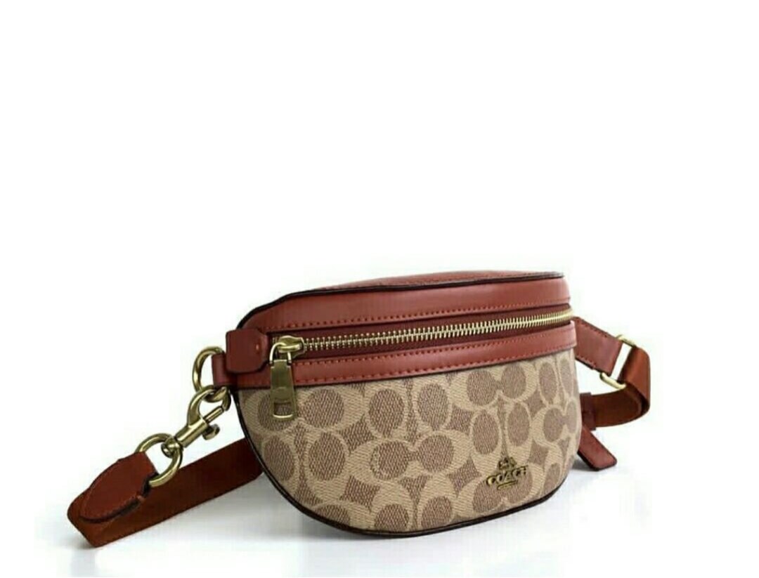 Coach Chest Belt Bag in Signature Canvas, Women's Fashion, Bags ...